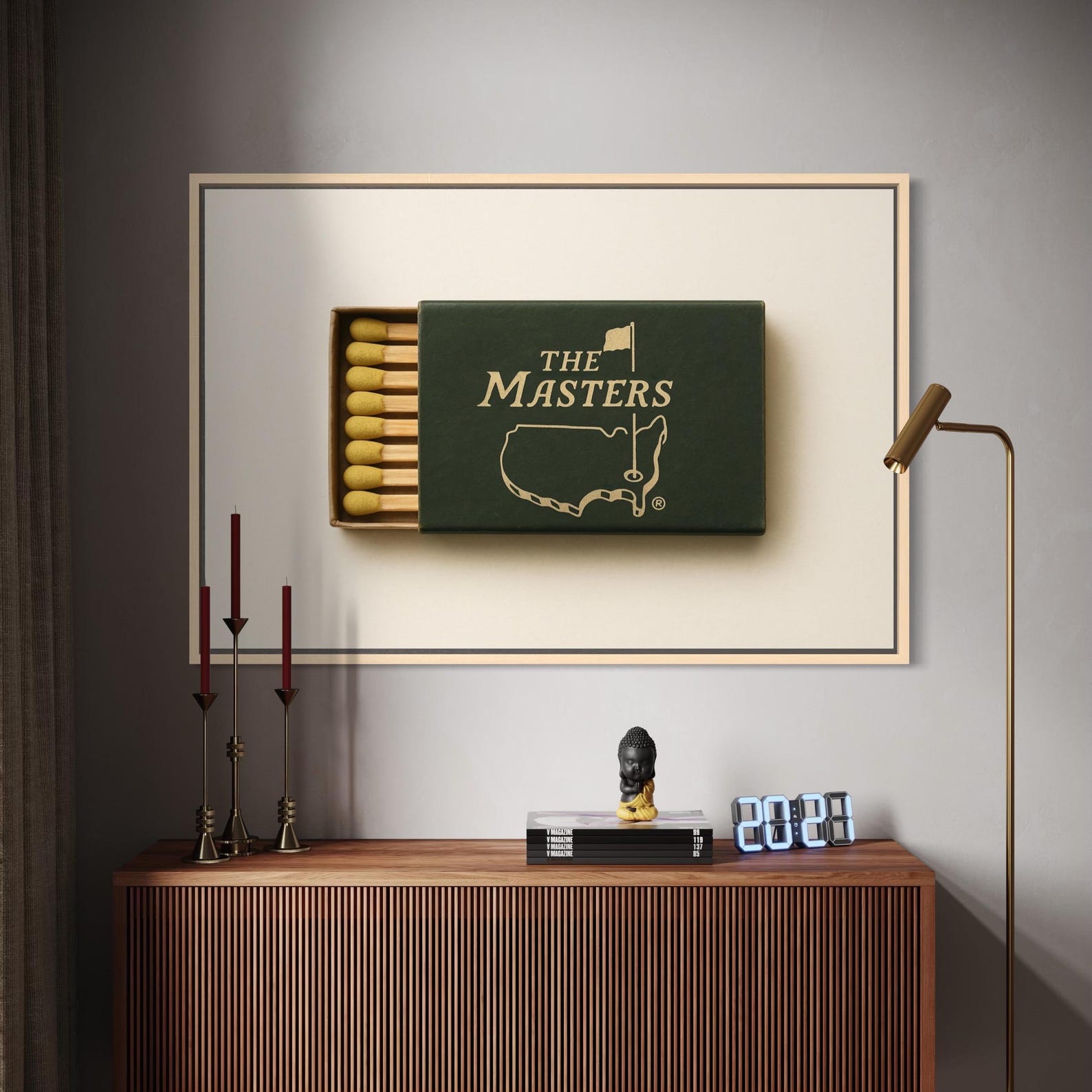 Masters Golf Art Print, Augusta National Vintage Matchbox Wall Art ...