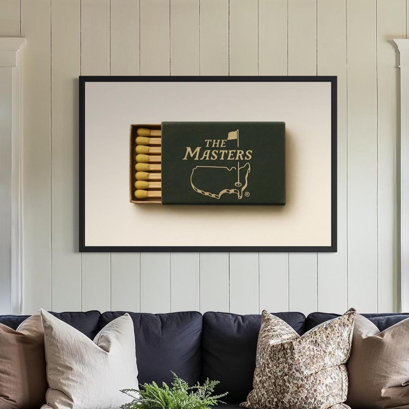 Masters Golf Art Print, Augusta National Vintage Matchbox Wall Art ...