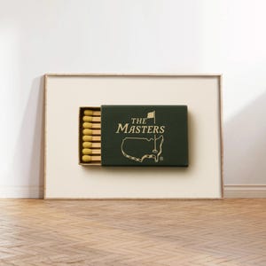Masters Golf Art Print, Augusta National Vintage Matchbox Wall Art ...