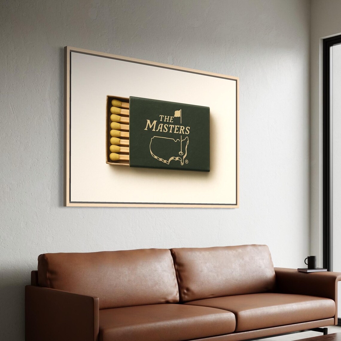 Masters Golf Art Print, Augusta National Vintage Matchbox Wall Art ...