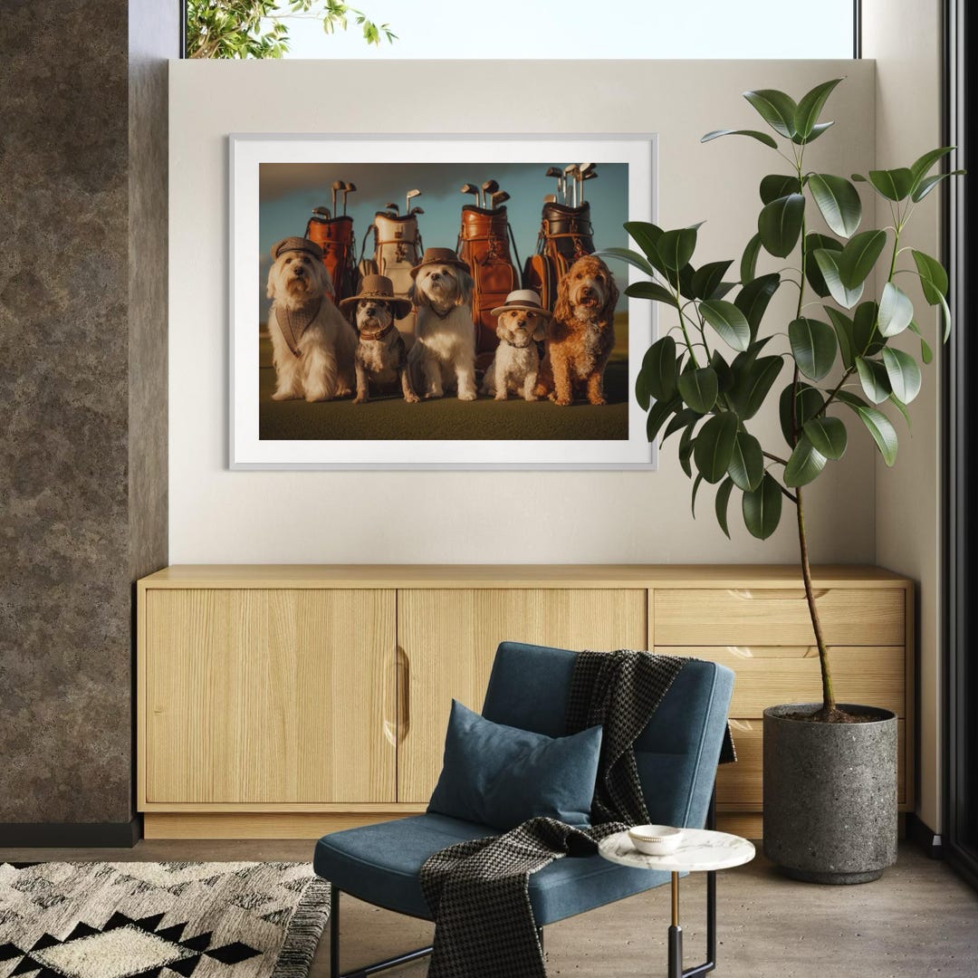 Dogs on Golf Course, Golf Nursery, Digital Prints, Boho Golf Boys Room ...