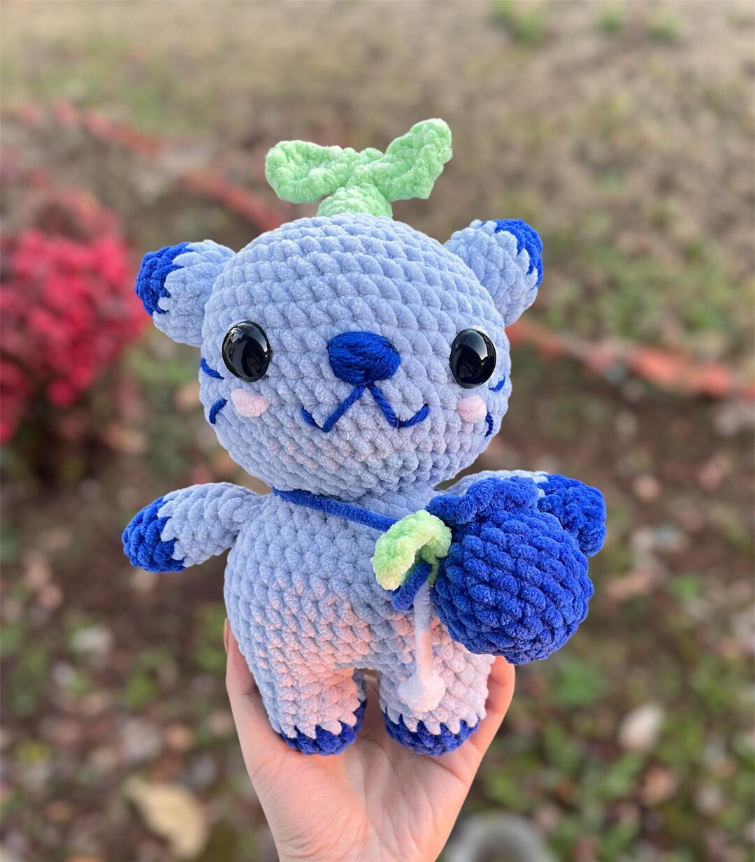 Crochet Cat, Cat Plush, Blueberry Cat, Stuffed Animal, Food Plush ...