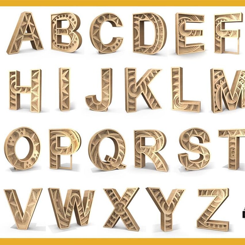Mandala Letters Svg - Etsy
