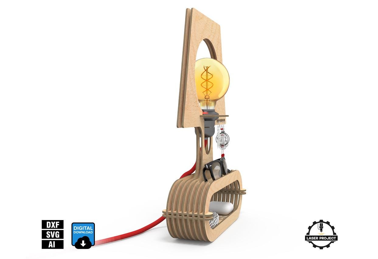 Vintage Table Lamp Design for CNC and Laser Cutting - Glowforge ...
