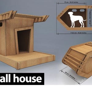 CNC Dog House Plan: Modern Pet House With Rooftop Garden (digital ...