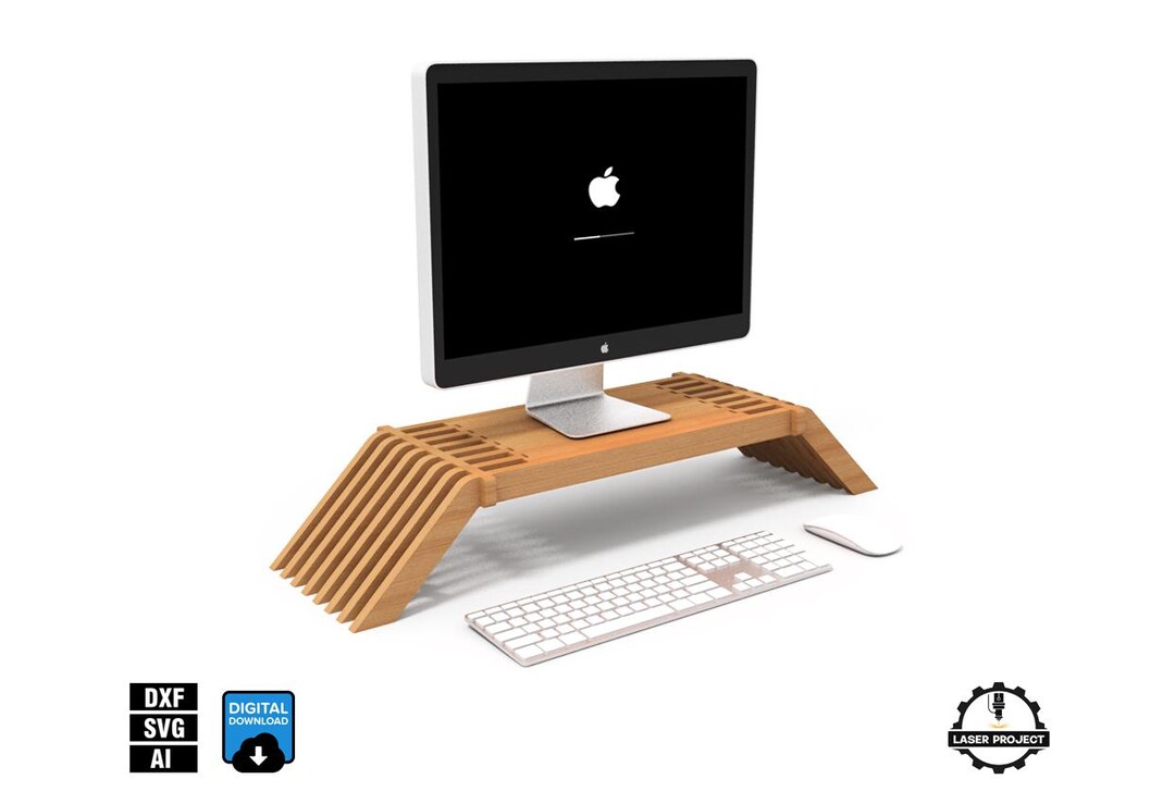 Cutting Files for a Monitor Stand, Laser and CNC Router Project, DXF ...