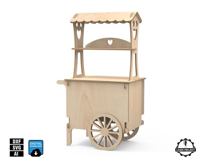 DIY PLANS for Full-size Wooden Candy Cart - Dimensions in Mm and Inches ...