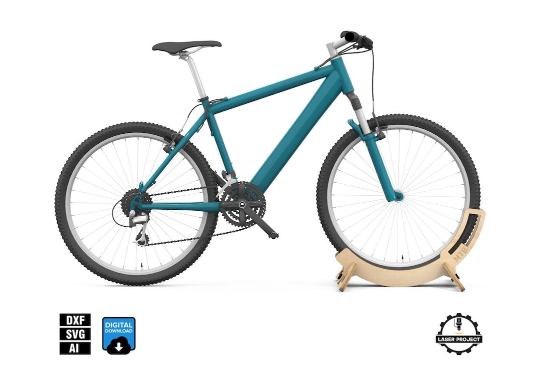 Adjustable Bike Stand CNC and Laser Cut File | Universal Bicycle Rack ...