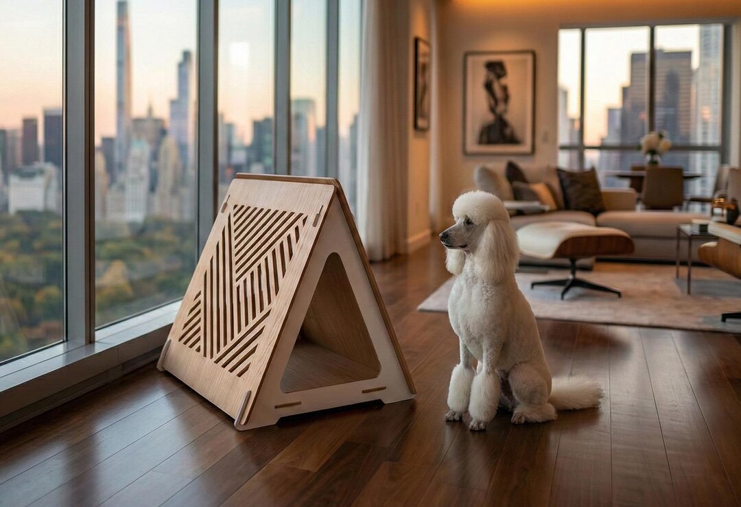 Modern Triangular Dog House CNC Laser Cut File (SVG, DXF, Ai) - Etsy