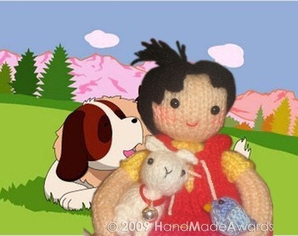 HEIDI From the Alps With Her Goat and Blue Bird Tea Cosy - Etsy