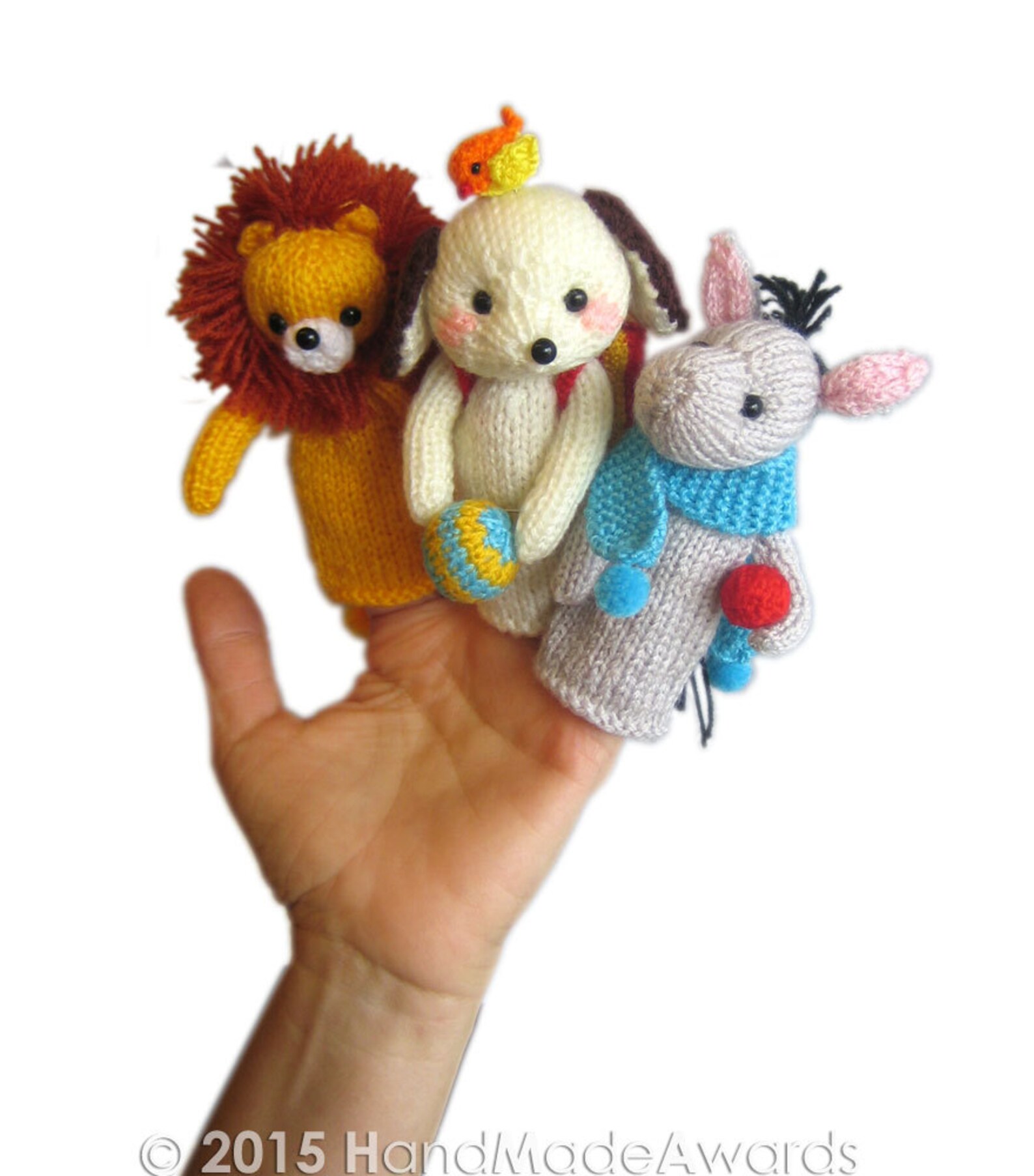 Family Donkey and Friends Finger Puppets Pdf Email Knit - Etsy