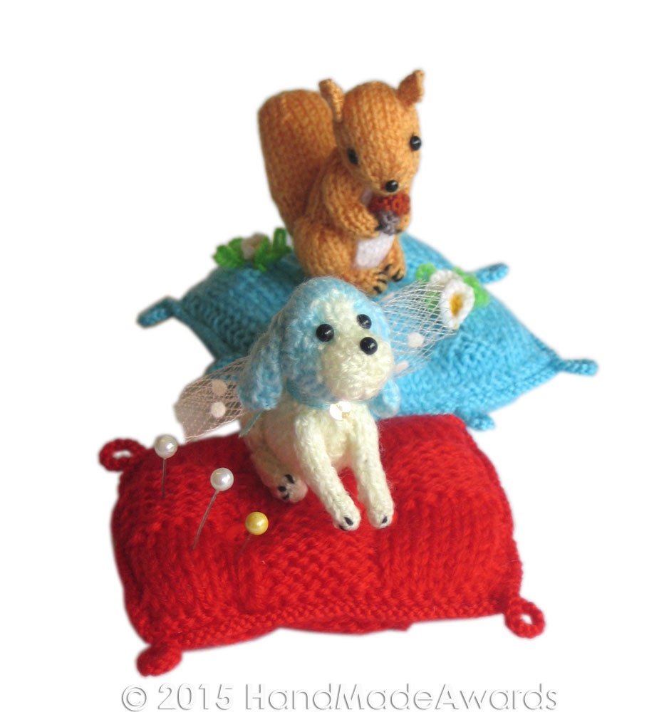 Blue Puppy Dog Pincushion Pdf Email Knit PATTERN | Etsy