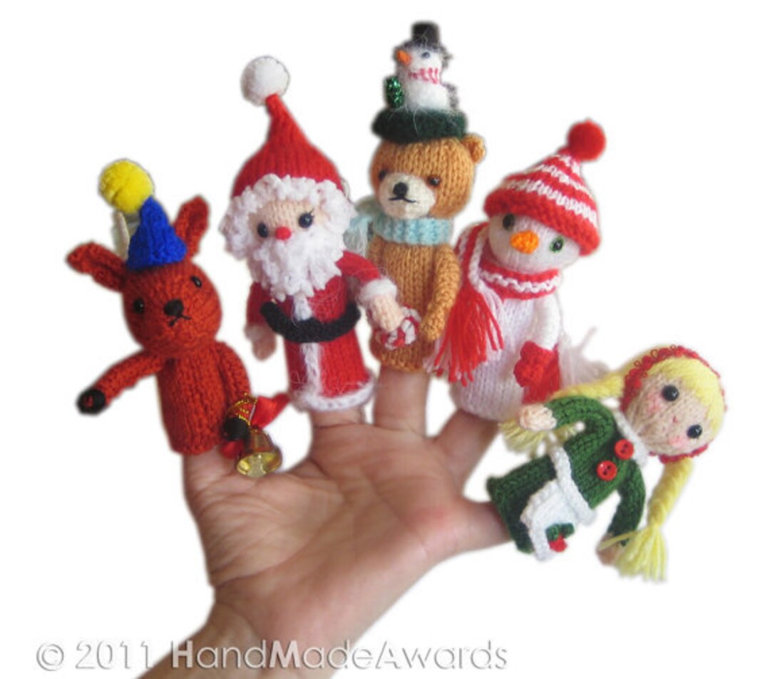 Christmas Finger PUPPETS Pdf Email CROCHET PATTERN - Etsy