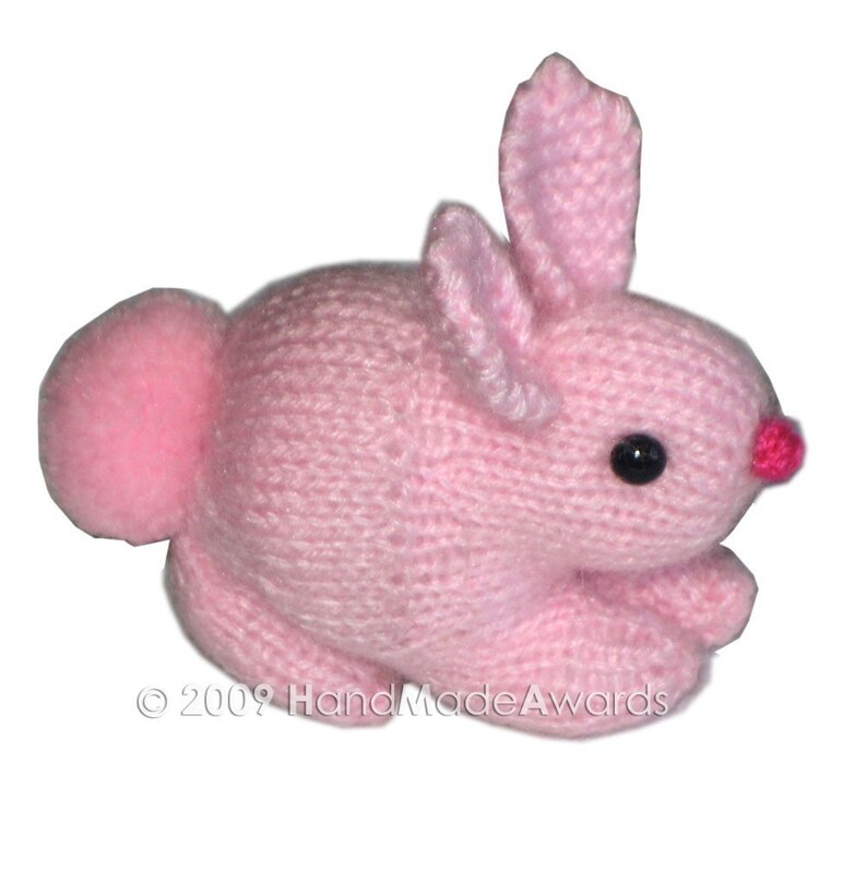 Pink BUNNY PINCUSHION Pdf Email Knit PATTERN | Etsy