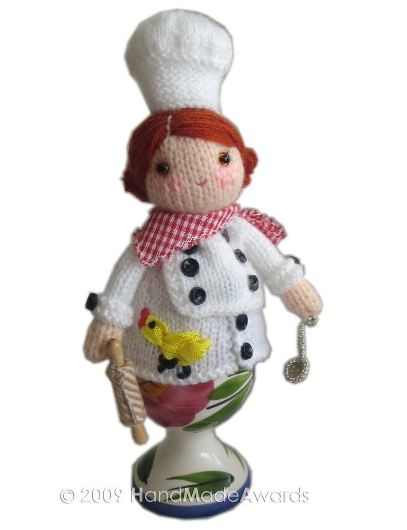 The Little CHEF Egg Cosy PDF Email Knit PATTERN - Etsy