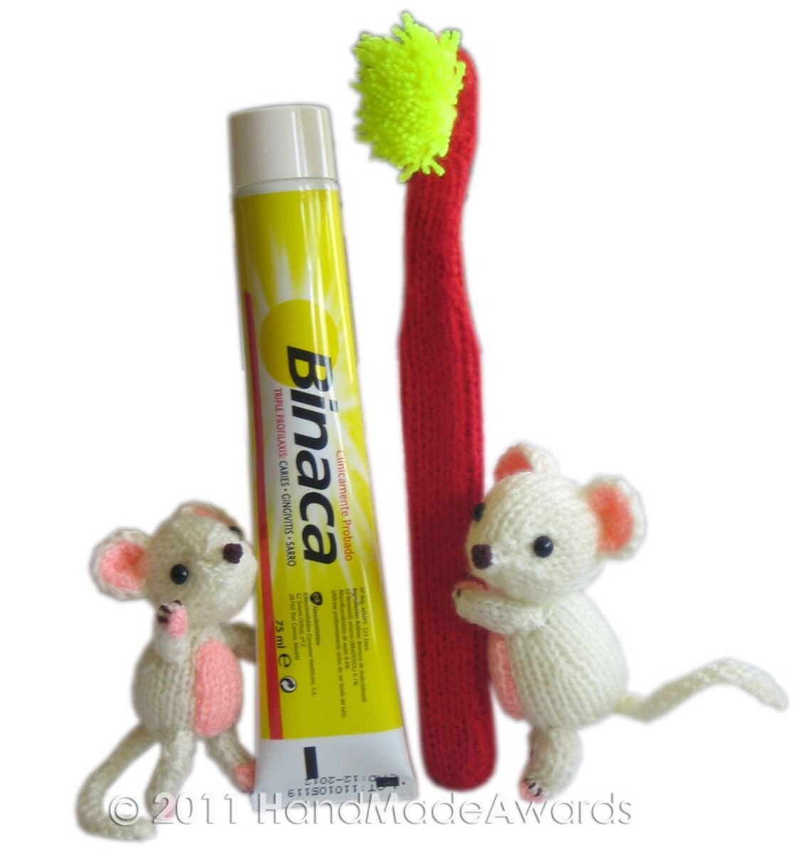 My Toothbrush and the Three Little Mice PDF Email Knit PATTERN | Etsy