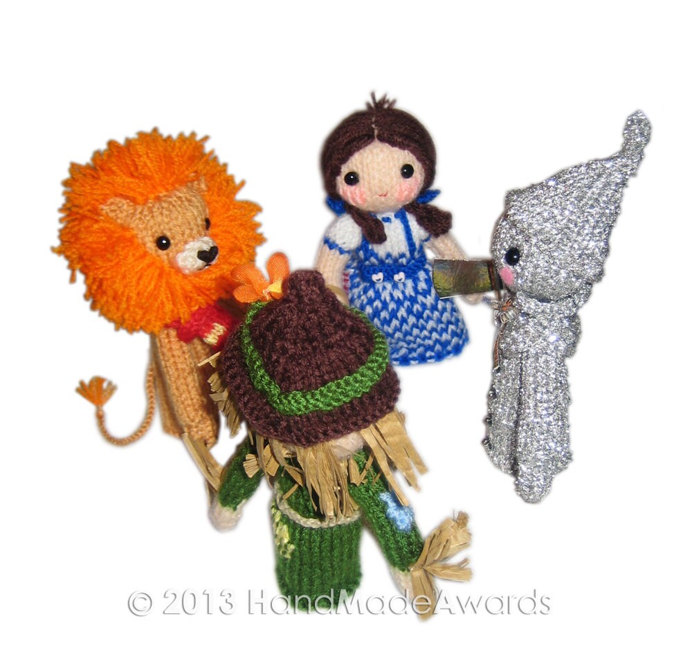 The Wizard of Oz Finger PUPPETS PDF Emal Knit PATTERN | Etsy