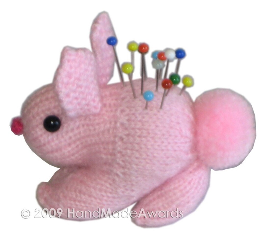 Pink BUNNY PINCUSHION Pdf Email Knit PATTERN - Etsy