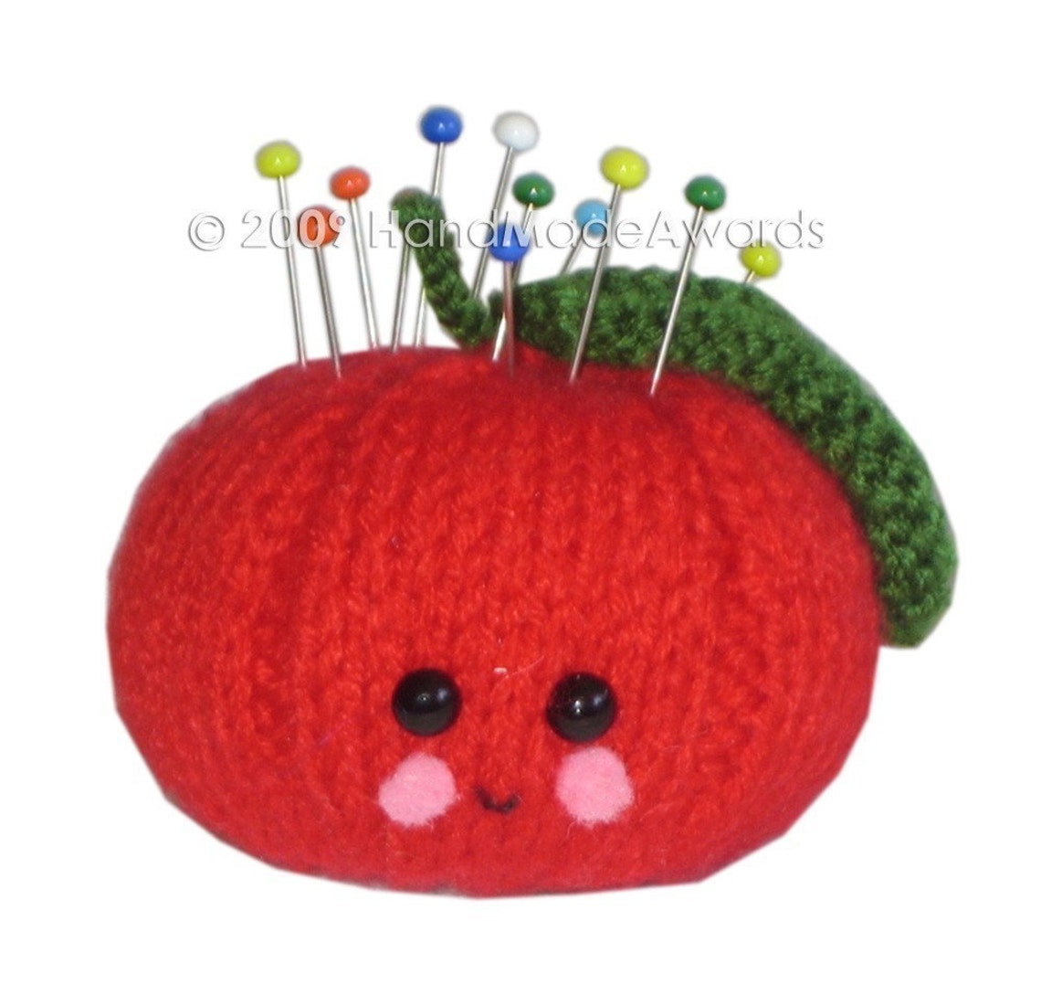 Tomato Lemon and Plum PINCUSHION Pdf Email KNIT PATTERN - Etsy