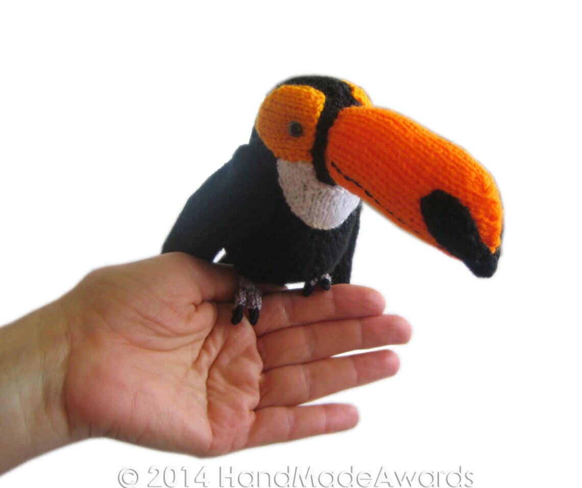Pukas the TOUCAN Pdf Email Knit PATTERN - Etsy