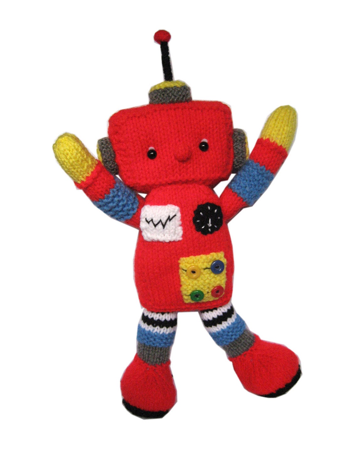 Beep Boop Robot PDF Email Knit PATTERN | Etsy