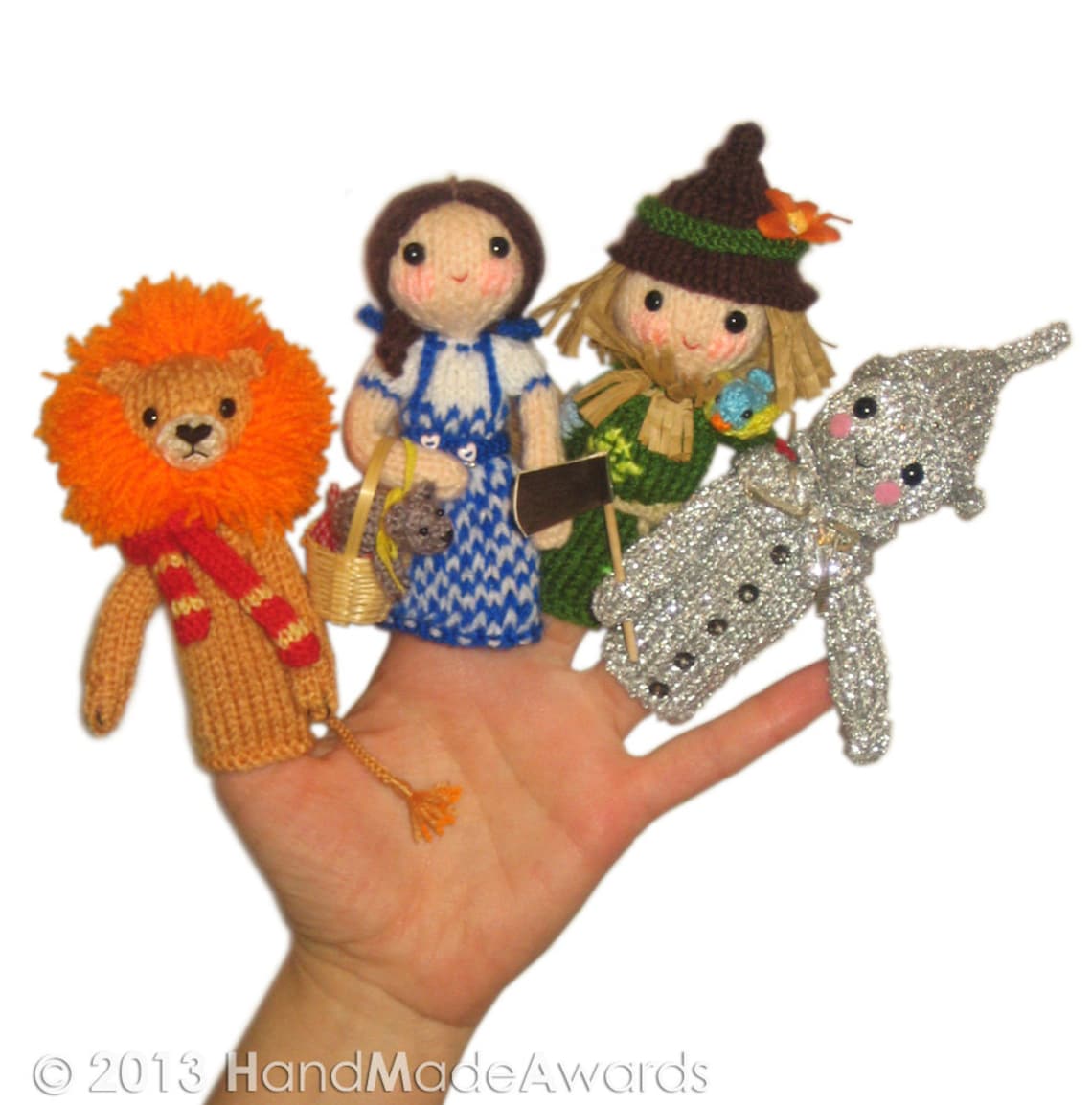 The Wizard of Oz Finger PUPPETS PDF Emal Knit PATTERN | Etsy