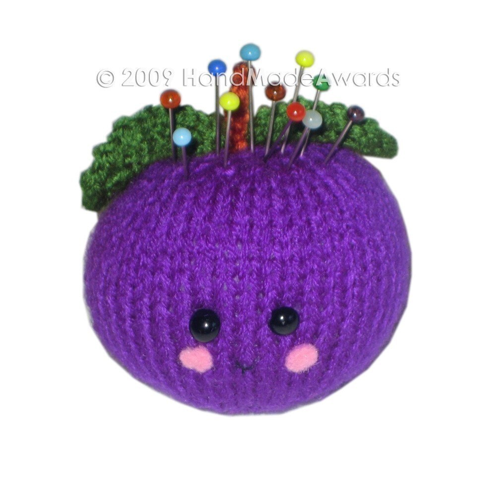 Tomato Lemon and Plum PINCUSHION Pdf Email KNIT PATTERN | Etsy