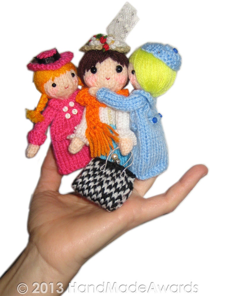 MARY POPPINS Finger Puppets Pdf Email Knit PATTERN | Etsy