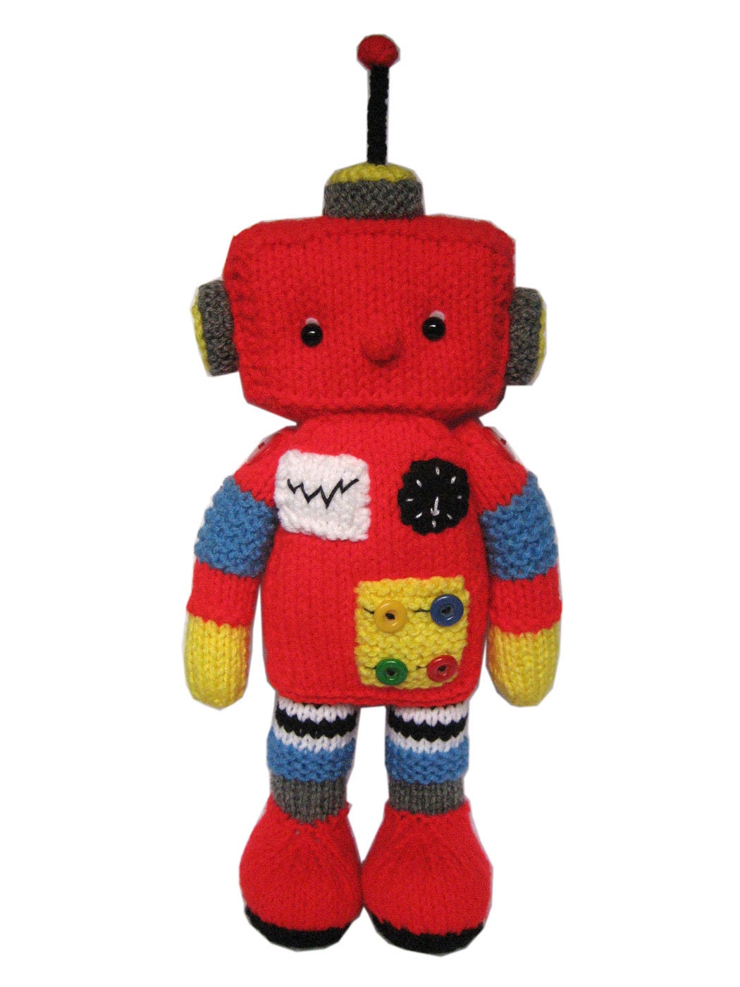 Beep Boop Robot PDF Email Knit PATTERN - Etsy
