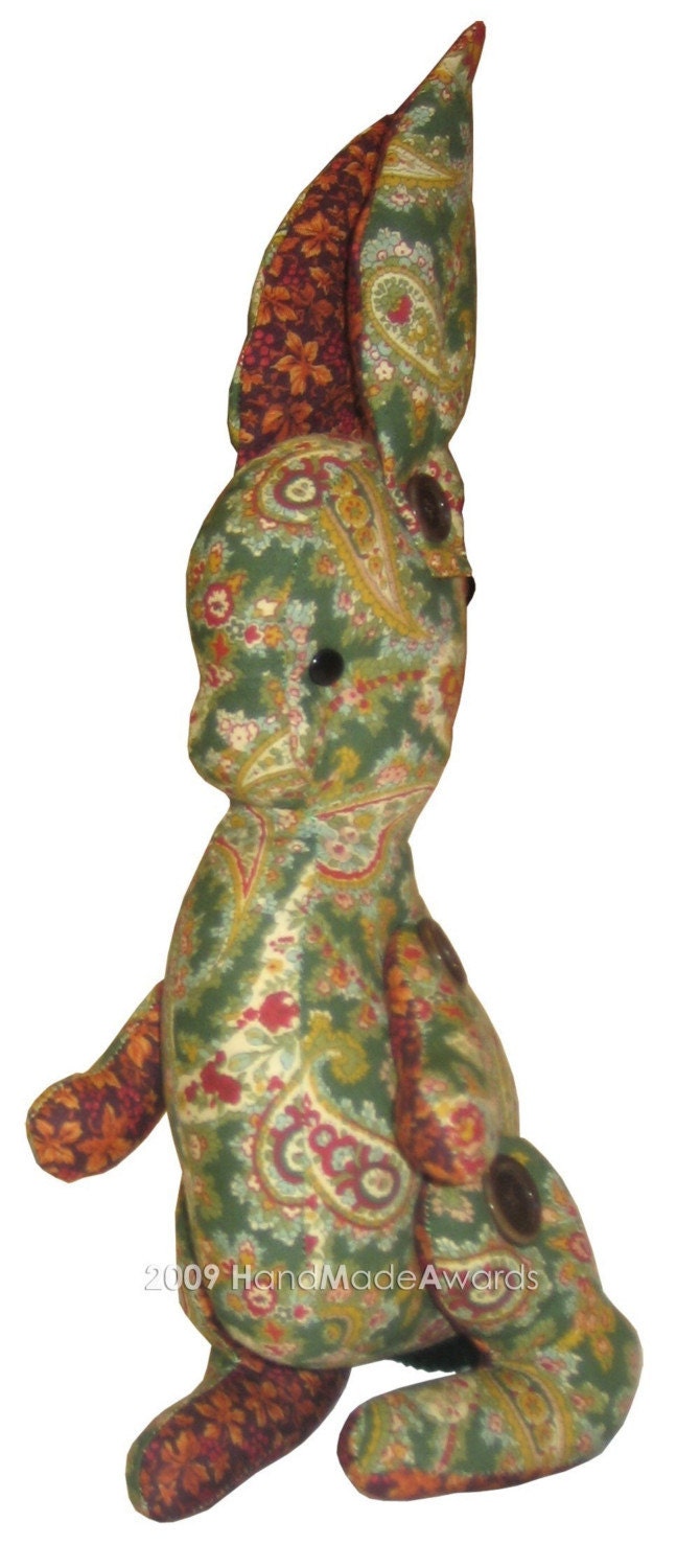 Lovely Fabric RABBIT Bunny Classic Vintage Style PDF Email | Etsy