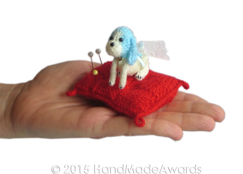 Blue Puppy Dog Pincushion Pdf Email Knit PATTERN - Etsy Australia