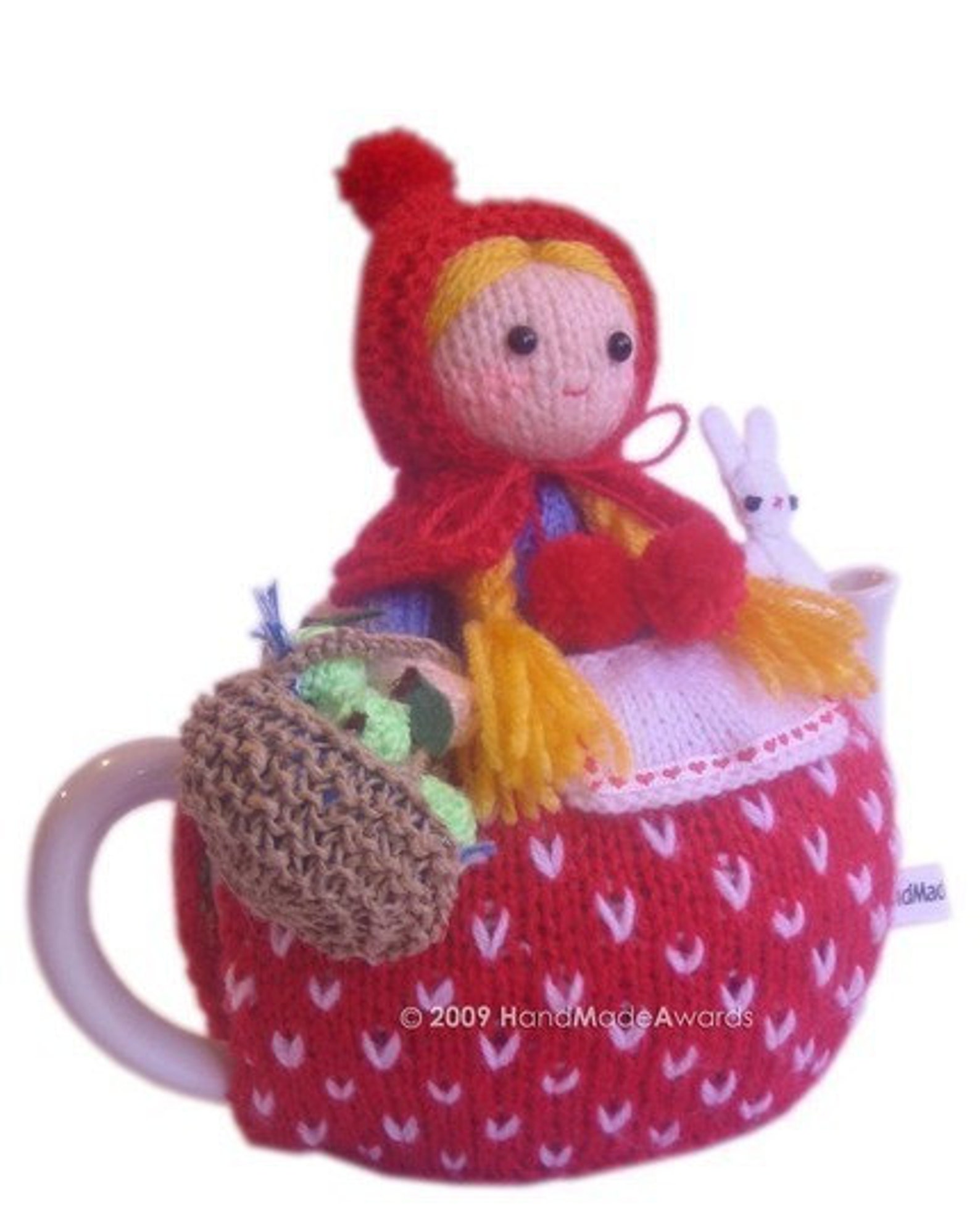 Little RED Riding Hood With Her Bunny and Basket of Green - Etsy