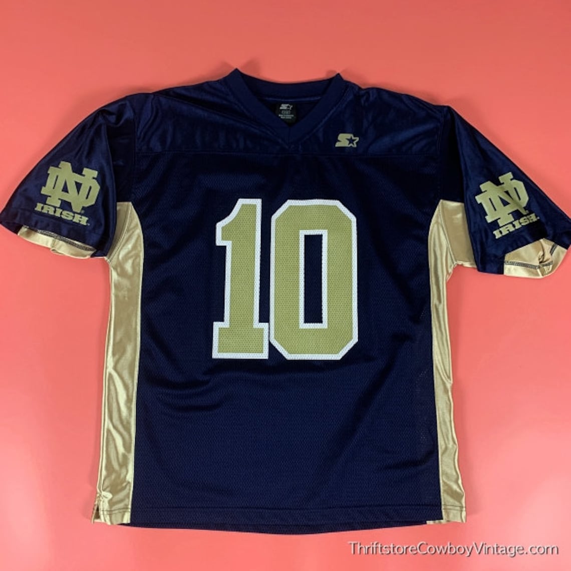 Vintage Notre Dame Football Jersey Starter Fighting Irish 90s Etsy