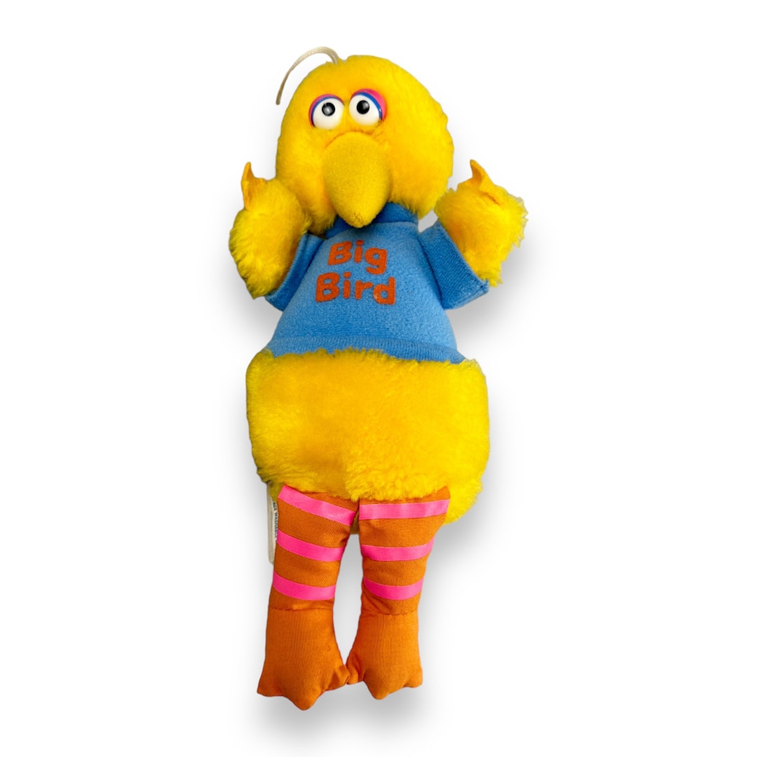 Vintage Big Bird Plush Toy Sesame Street 80s PBS Hasbro Softies ...