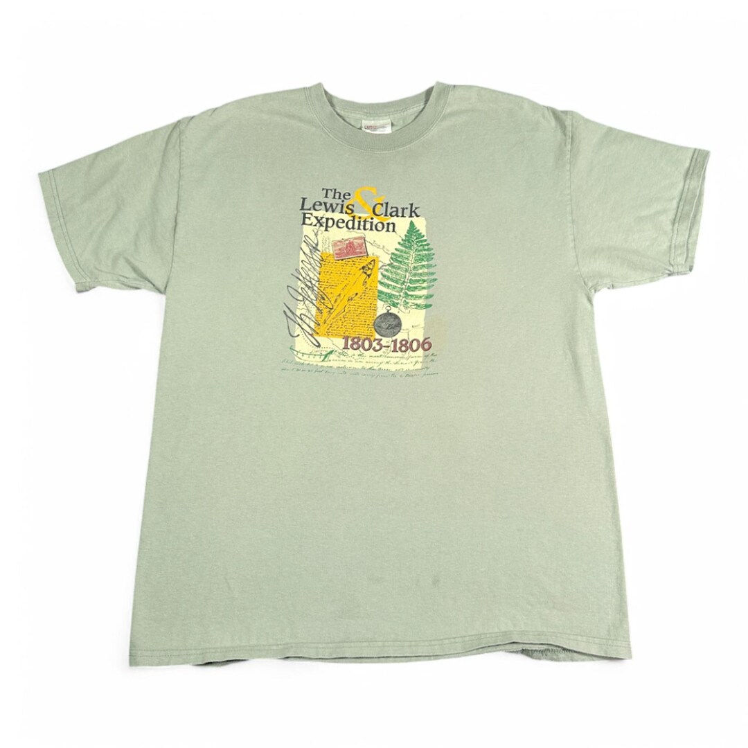 Vintage Lewis & Clark Expedition Shirt Adult LARGE Green American ...