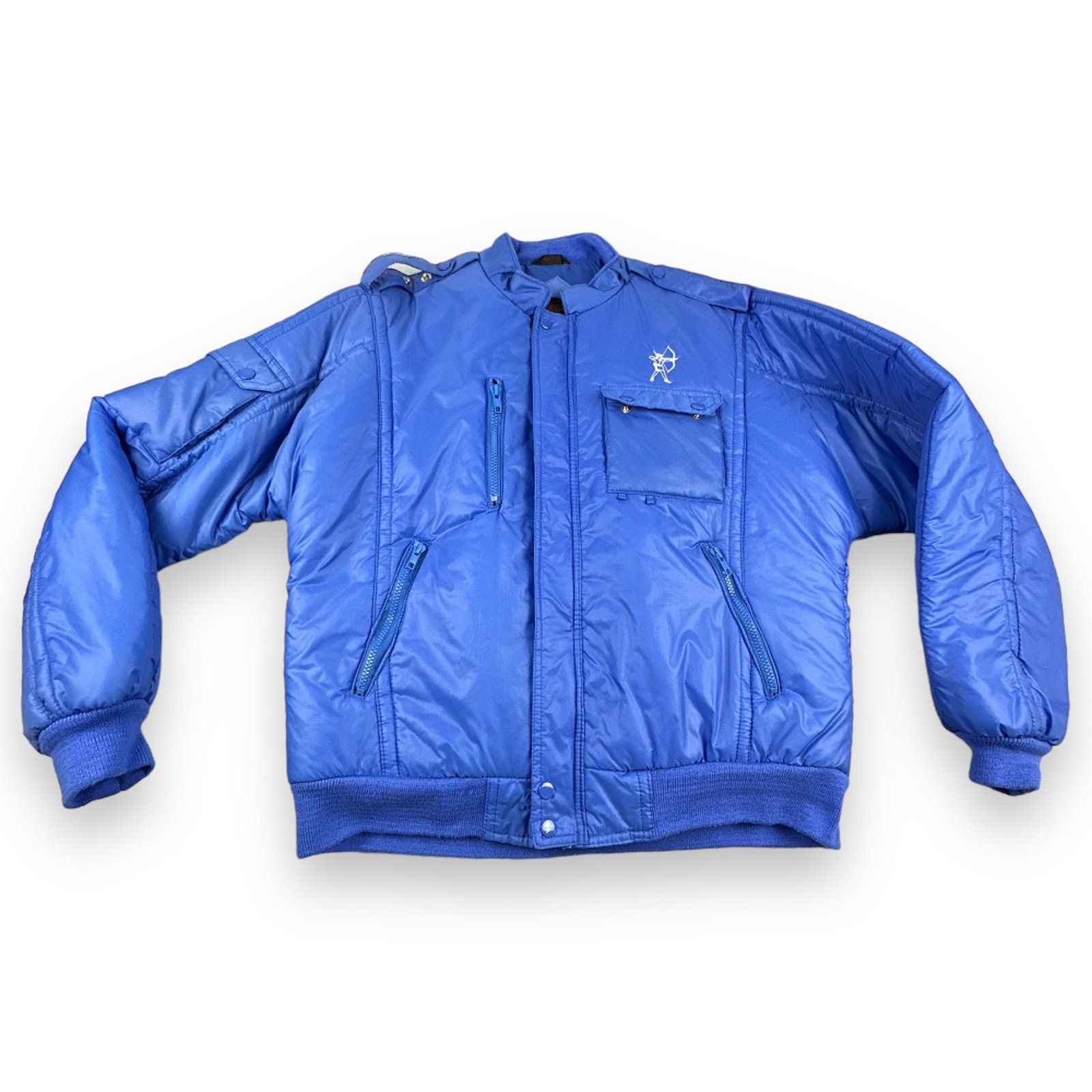 Vintage Upstream Racing Division Jacket Adult LARGE Blue 80s Vintage Upstream Racing Division Jacket Adult LARGE Blue 80s