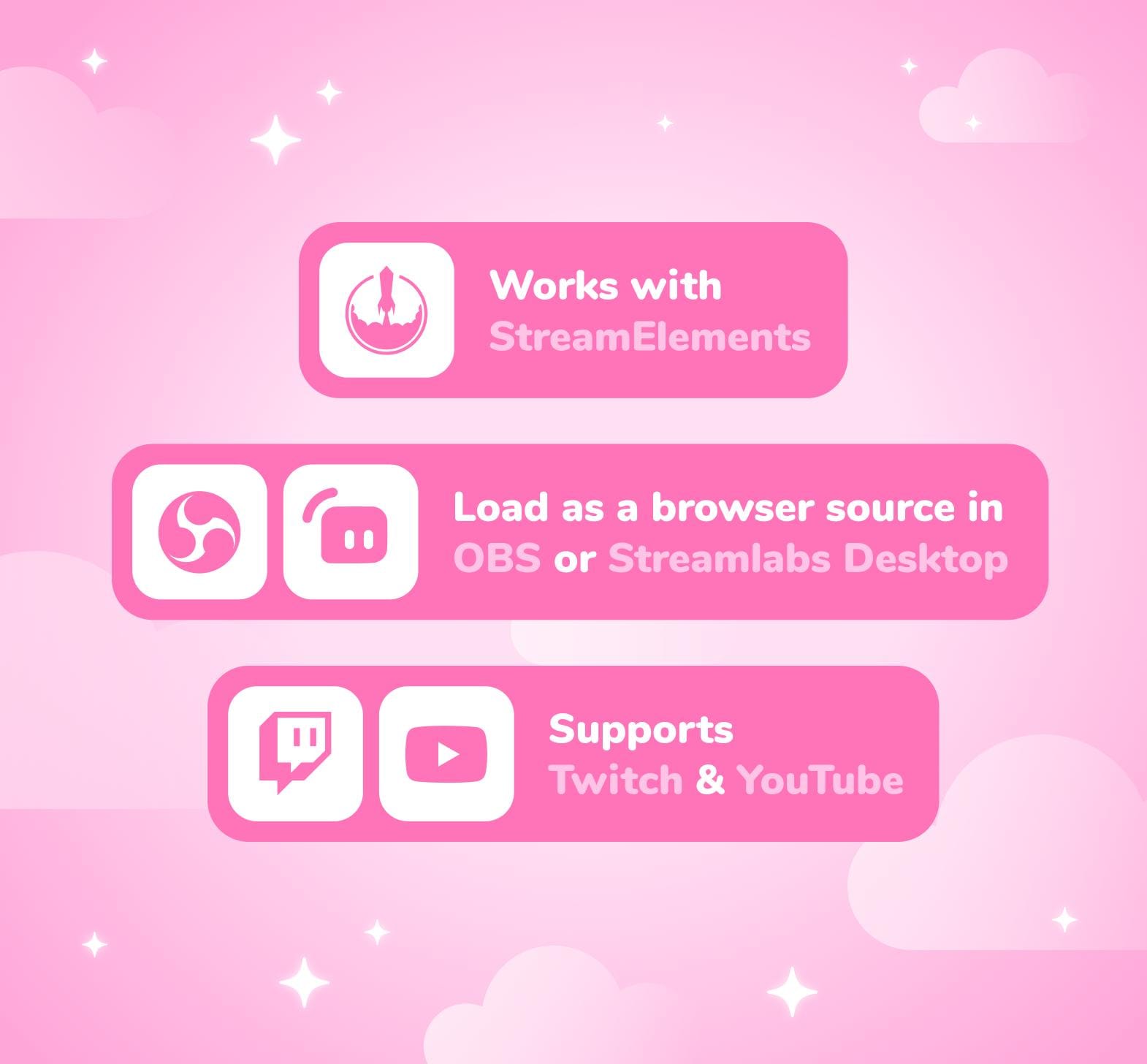Cute Kawaii Twitch Welcome Widget • Pink Animated Stream Overlay - Etsy