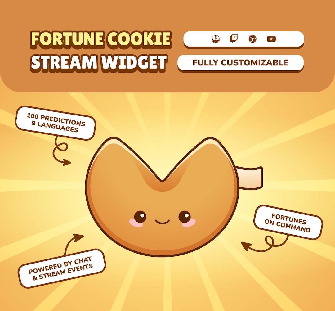 Fortune Cookie Twitch Widget for OBS Streamelements Interactive Chat ...