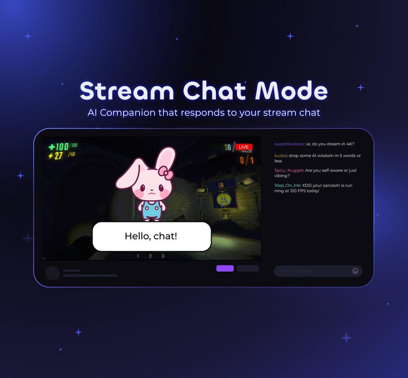 AI Stream Pet V2.0 • TTS Stream Buddy • Chatgpt Widget for Twitch ...