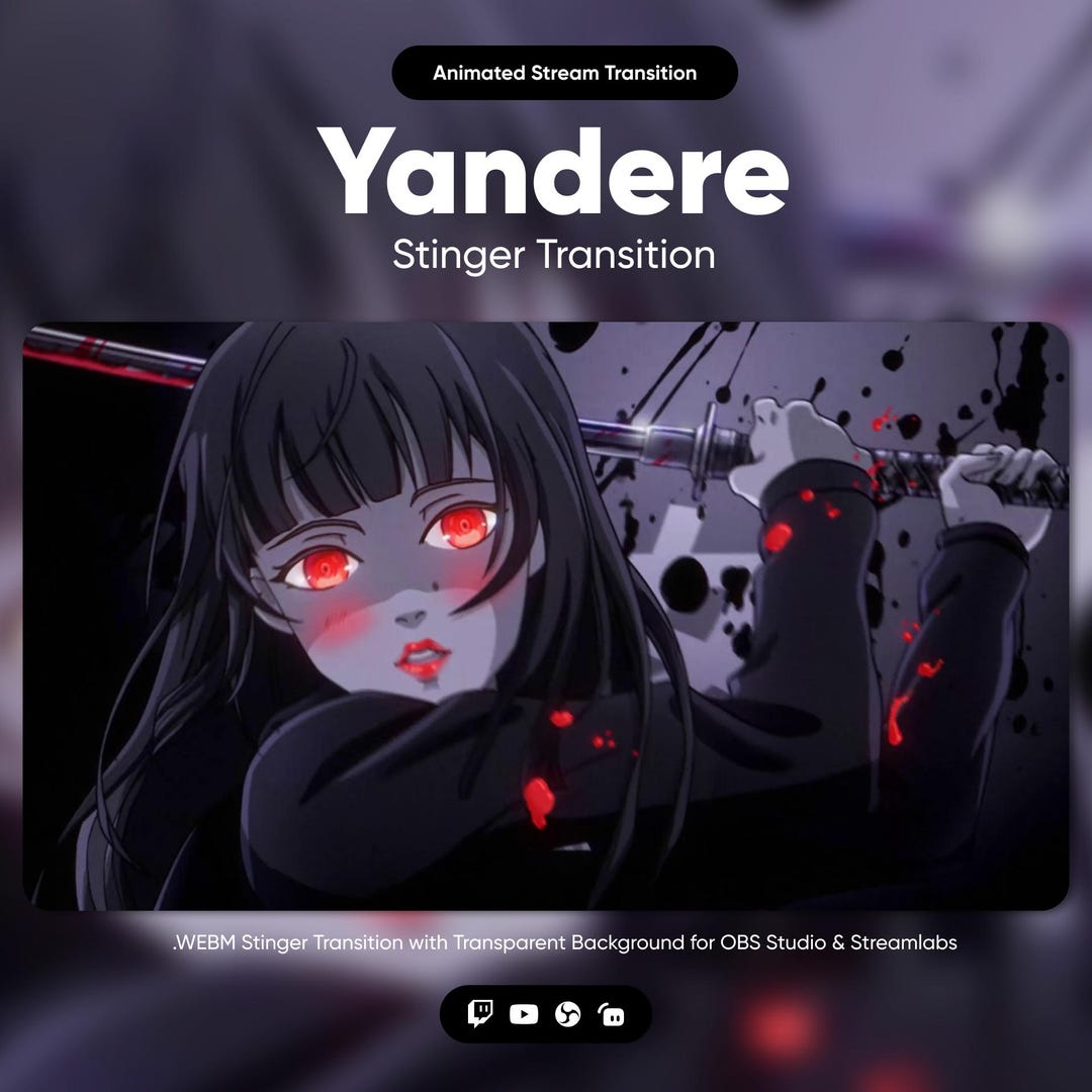 Anime Girl Yandere Stream Transition · OBS Stinger · Scene Transition ...