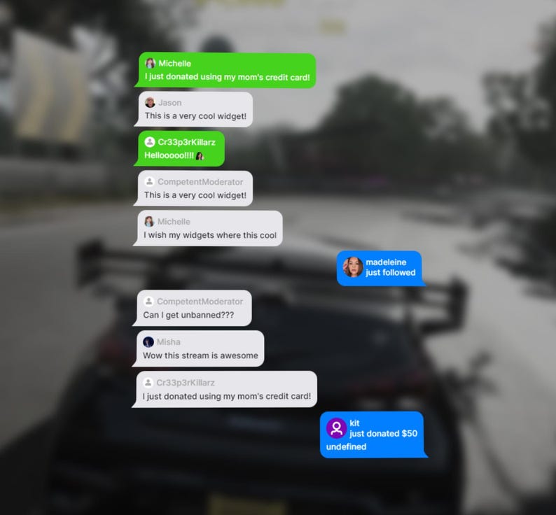 Messenger Chat Widget • Imessage Chat Box for Twitch and Youtube ...