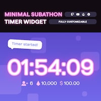 Goal Widget — Subathon Scrolling Goal List | Minimal Customizable 20 ...