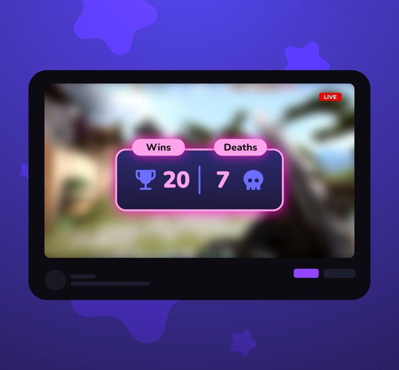 Dual Counter Twitch Widget for OBS • Win Loss Score Tracker Overlay ...