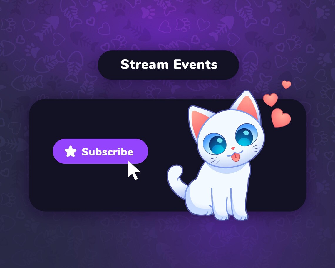 Cat Stream Pet for Twitch & Youtube (streamelements) • Reacts to Events ...