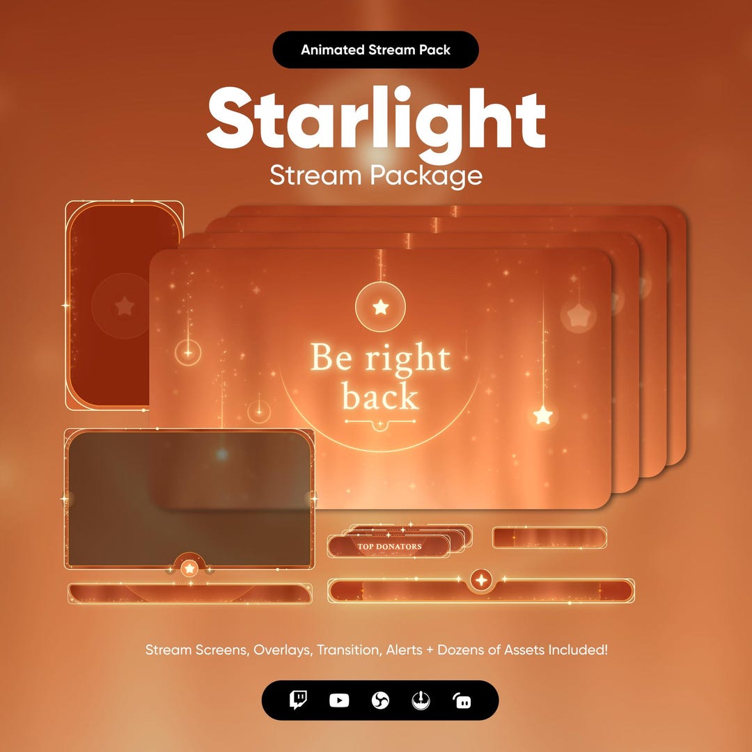 Starlight Twitch Overlay Pack · Cozy Stream Overlay · OBS Overlay ...