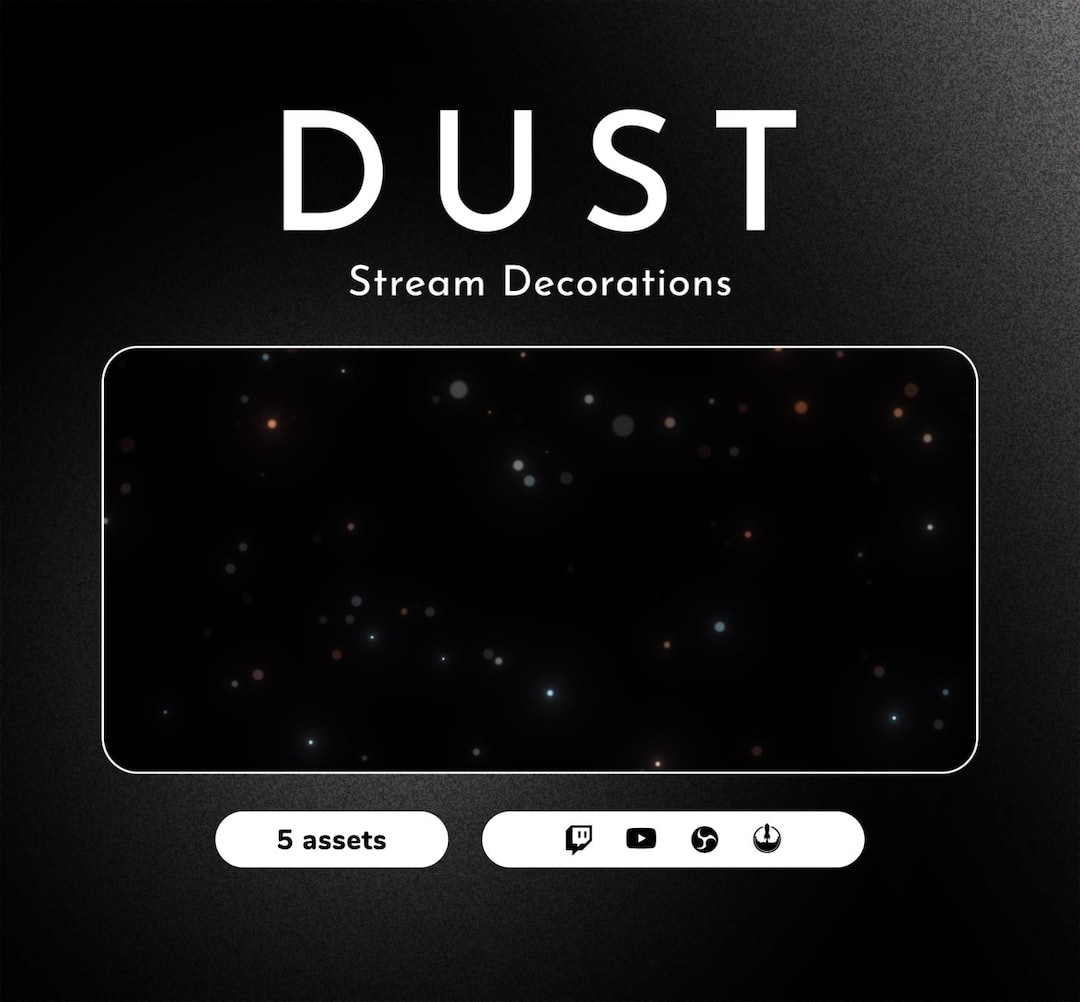 5 Dust Particles Animated Stream Decorations for Twitch & OBS Studio ...