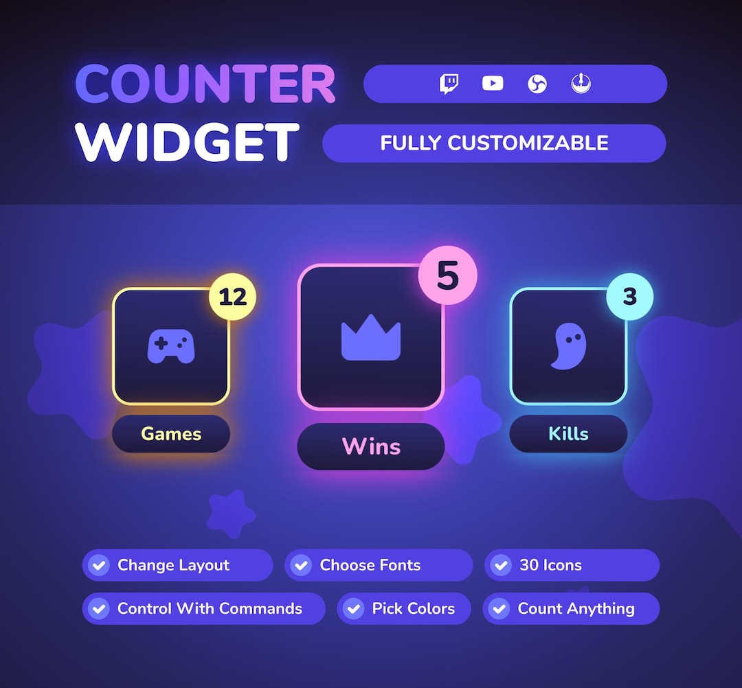 Cute Counter Widget • Game Stats Widget for Twitch and Youtube ...