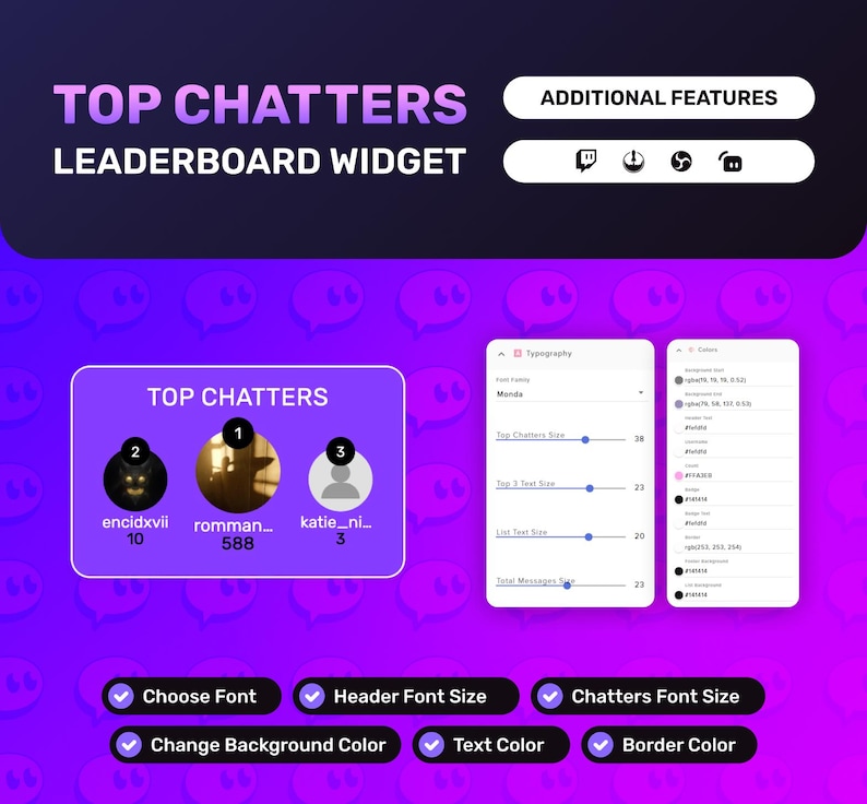 Top Chatters Leaderboard Widget – Live Chat Rankings for Twitch ...