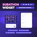 Subathon Timer Widget • up to 20 Milestones • Megathon Countdown Timer • Tips, Bits, Subs ...