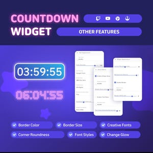 Stream Countdown Widget • Countdown Timer for Twitch and Youtube ...
